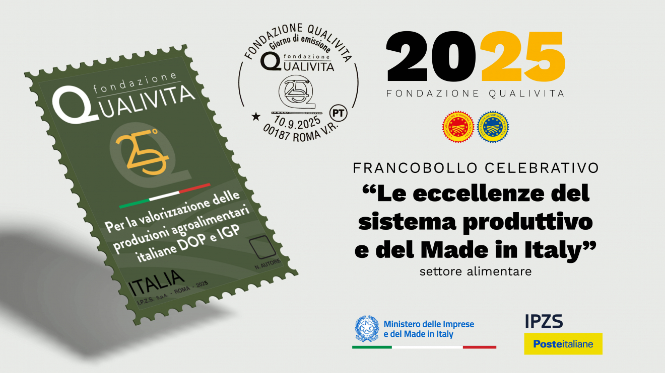 Francobollo celebrativo per i 25 anni della Fondazione Qualivita